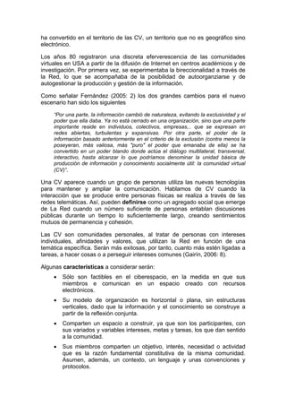comunidad virtual | PDF
