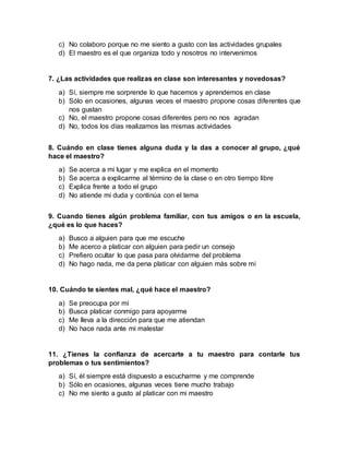 Cuestionario De Preguntas Sobre Mi