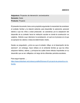 Anexo 9 te presento a mi familia | DOCX