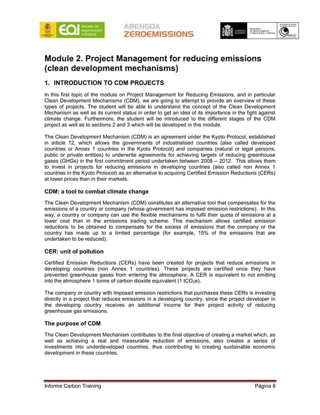 Anexo informe Carbon Traning english version | PDF