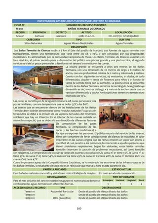 Inventario Turistico de Marcará - Anexo N° 01 Categorización | PDF