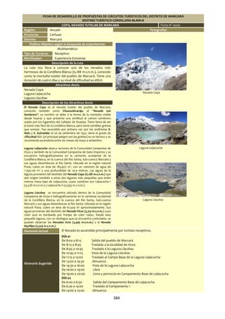 Inventario Turistico de Marcará Anexo n° 08 ficha de desarrollo de ...