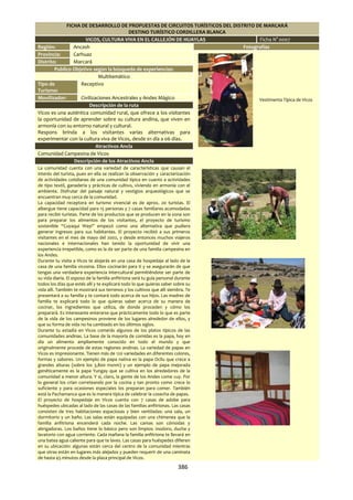 Inventario Turistico de Marcará Anexo n° 08 ficha de desarrollo de ...