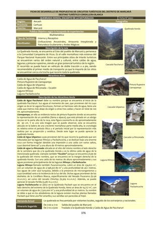 Inventario Turistico de Marcará Anexo n° 08 ficha de desarrollo de ...