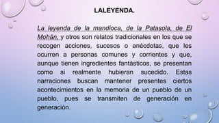 EL MITO Y LA LEYENDA grado 4° | PPTX