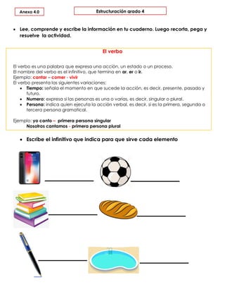 Anexos 4 semana lenguaje para estudiantes de grado primero | PDF