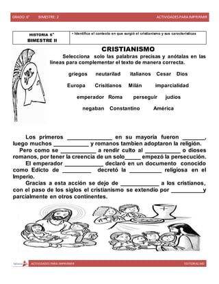 Anexos 6°grado bimestre 2 | DOCX