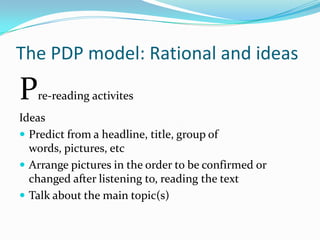 An experience with the pdp model to teaching reading | PPTX
