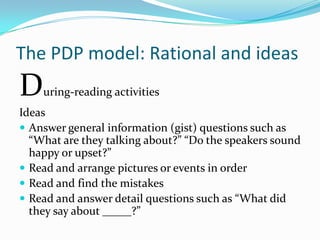 An experience with the pdp model to teaching reading | PPTX