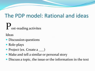 An experience with the pdp model to teaching reading | PPTX