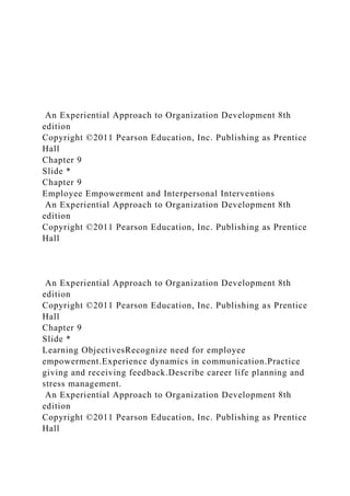 An Experiential Approach to Organization Development 8th .docx