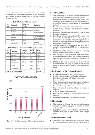 An experimental laboratory study on utilisation of e waste as a partial ...