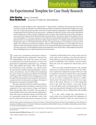 An Experimental Template For Case Study Research | PDF