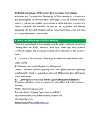 Use_of_technologyin_teaching_Mathematics pratima_nayak | PDF