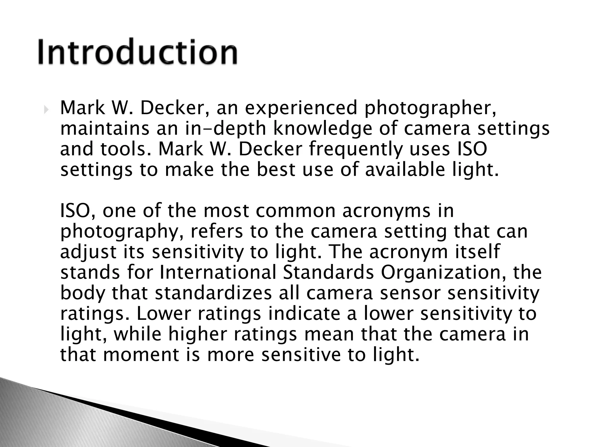 An explanation of iso | PPT