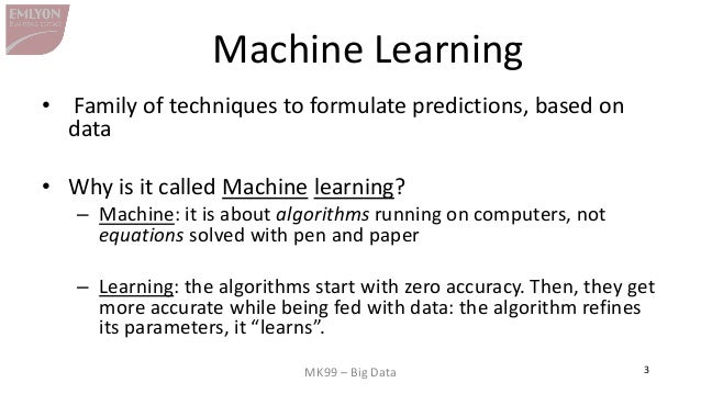 An explanation of machine learning for business