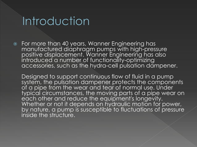 An Explanation of Pulsation Dampeners | PPT