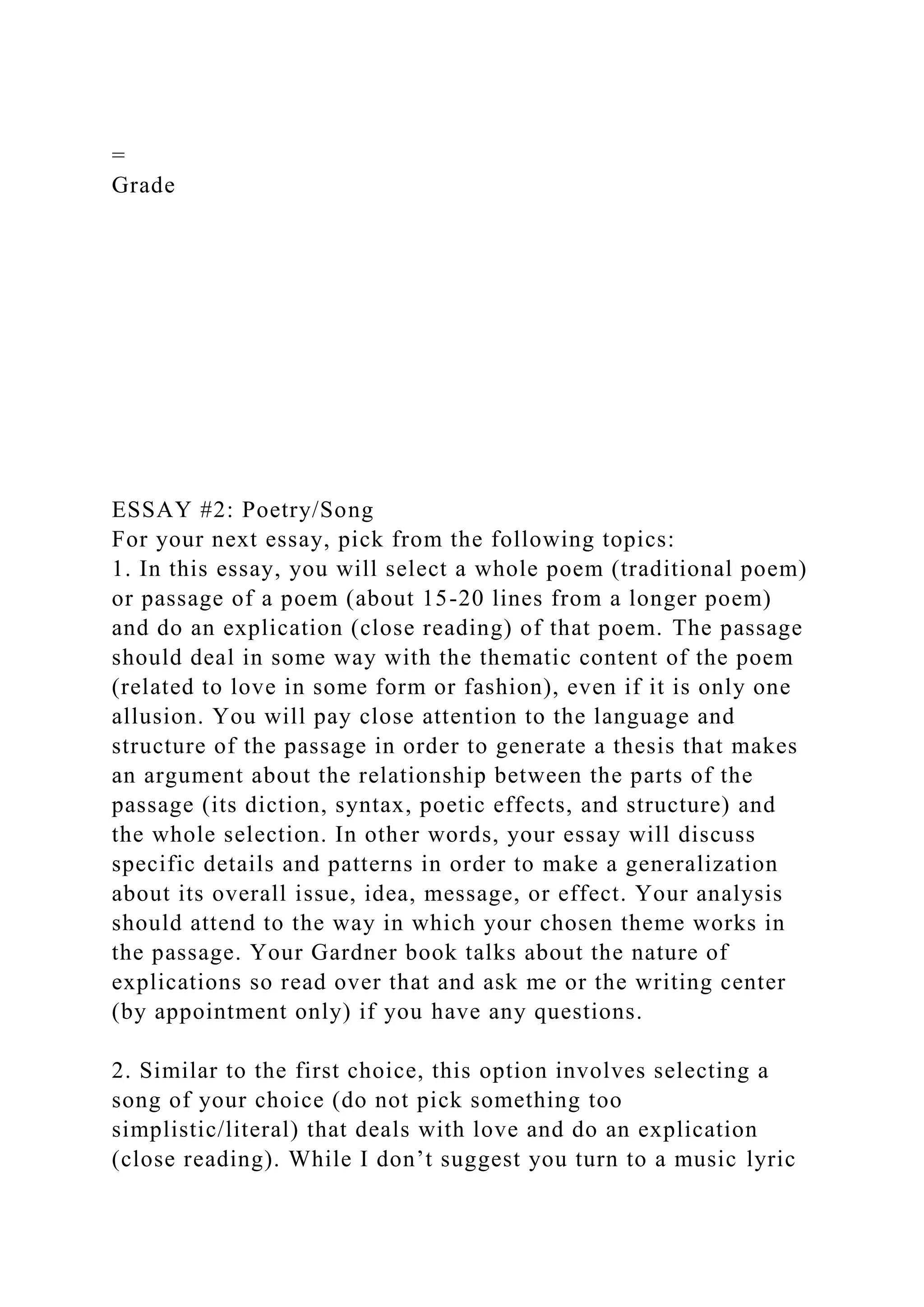 An Explication is a complete and detailed analysis of a work of li.docx