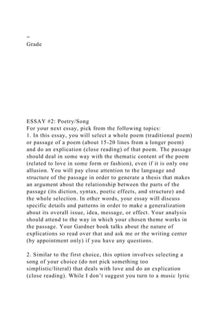 An Explication is a complete and detailed analysis of a work of li.docx ...