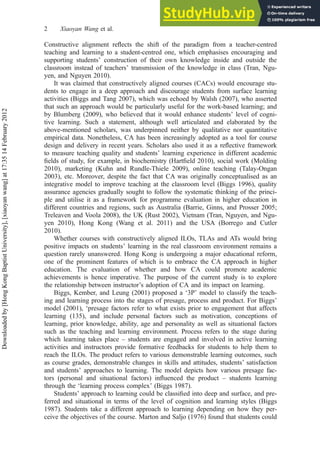 An Exploration Of Biggs Constructive Alignment In Course Design And Its ...