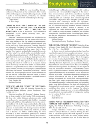 An Exploration Of Christian Theology - By Don Thorsen | PDF