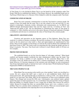 AN EXPLORATION OF LEADERSHIP STYLE WITH REFERENCE TO RATAN TATA A CASE STUDY INTRODUCTION | PDF