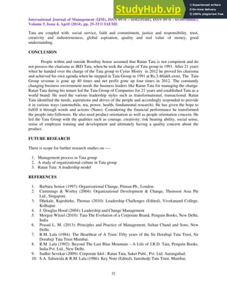AN EXPLORATION OF LEADERSHIP STYLE WITH REFERENCE TO RATAN TATA A CASE ...