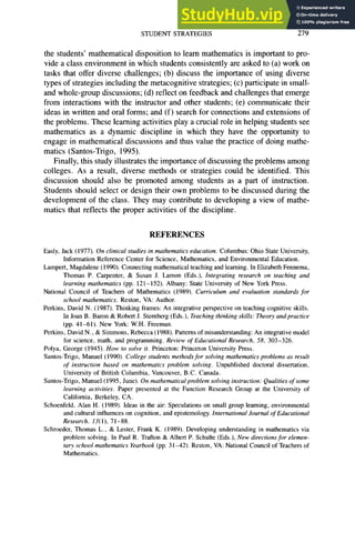 An Exploration Of Strategies Used By Students To Solve Problems With ...