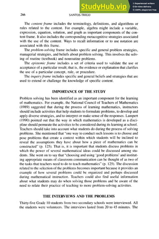 An Exploration Of Strategies Used By Students To Solve Problems With ...