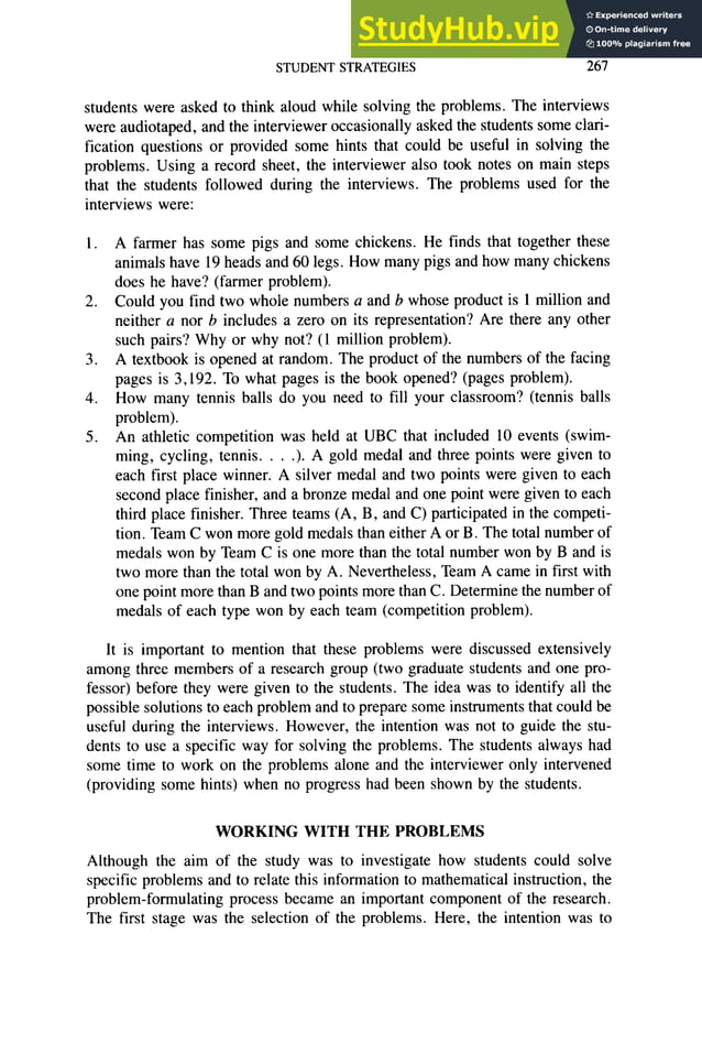 An Exploration Of Strategies Used By Students To Solve Problems With ...