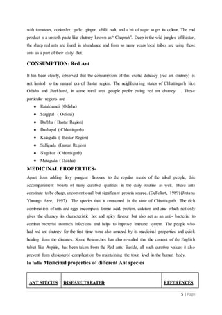 An Exploratory study of Red Ant Chutney in Bastar Region Dr Sunil Kumar ...