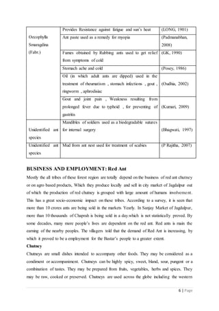 An Exploratory study of Red Ant Chutney in Bastar Region Dr Sunil Kumar ...