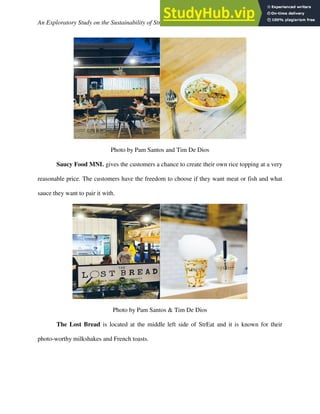 An Exploratory Study On The Sustainability Of StrEat Maginhawa Food ...