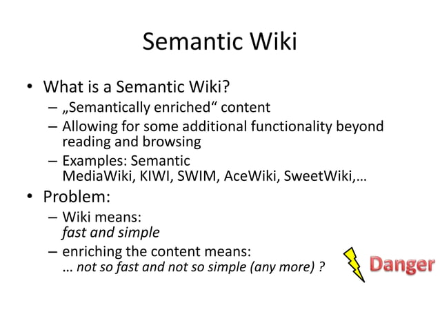 An Extensible Semantic Wiki Architecture | PPT