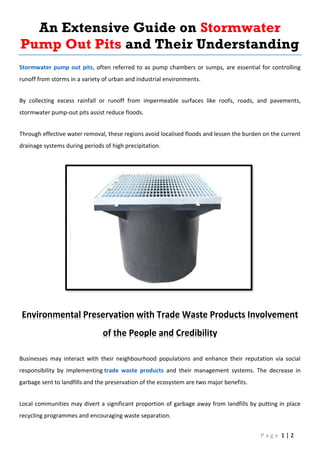 An Extensive Guide on Stormwater Pump Out Pits and Their Understanding.pdf