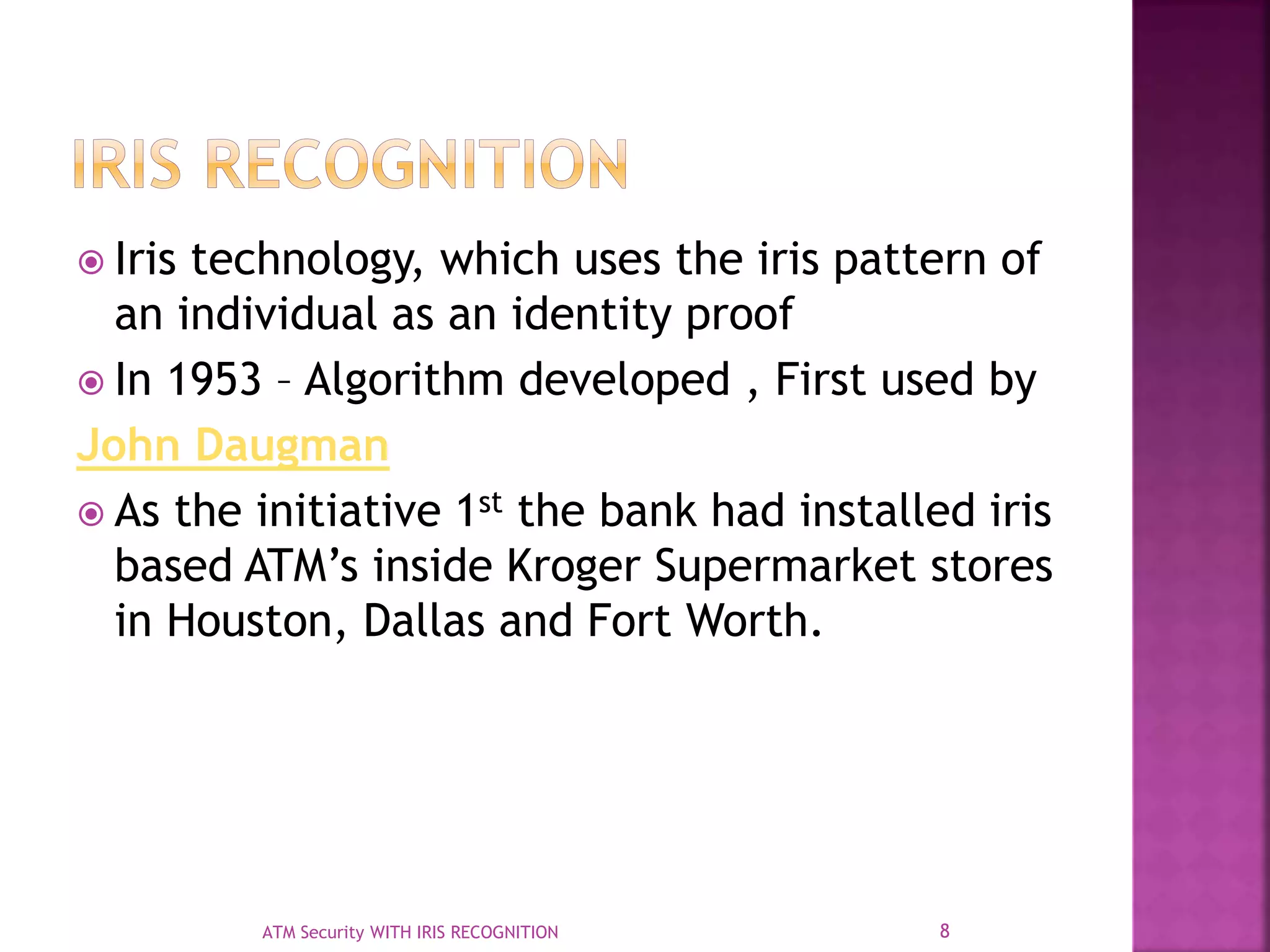 An eye with an atm | PPTX | Technology & Computing