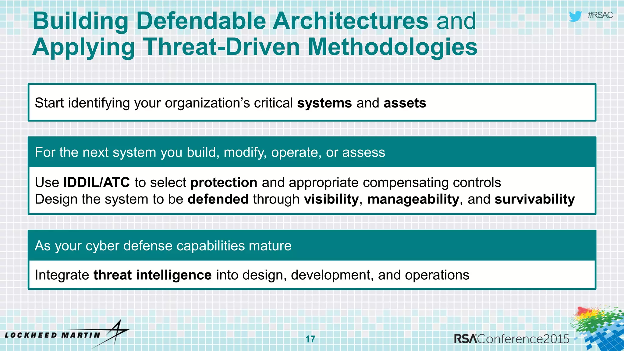 Achieving Defendable Architectures Via Threat Driven Methodologies | PDF