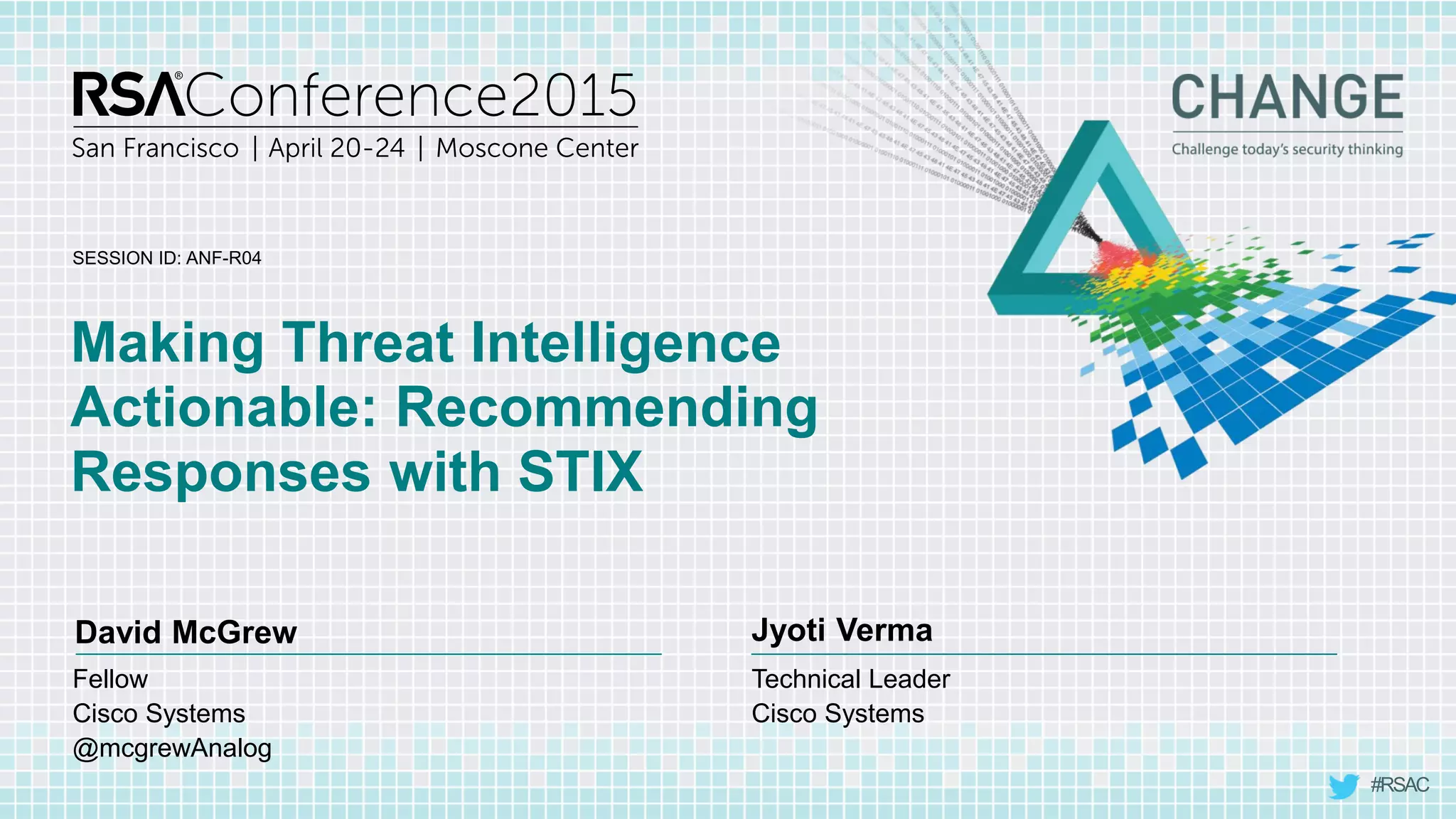 Making Threat Intelligence Actionable Final | PPT