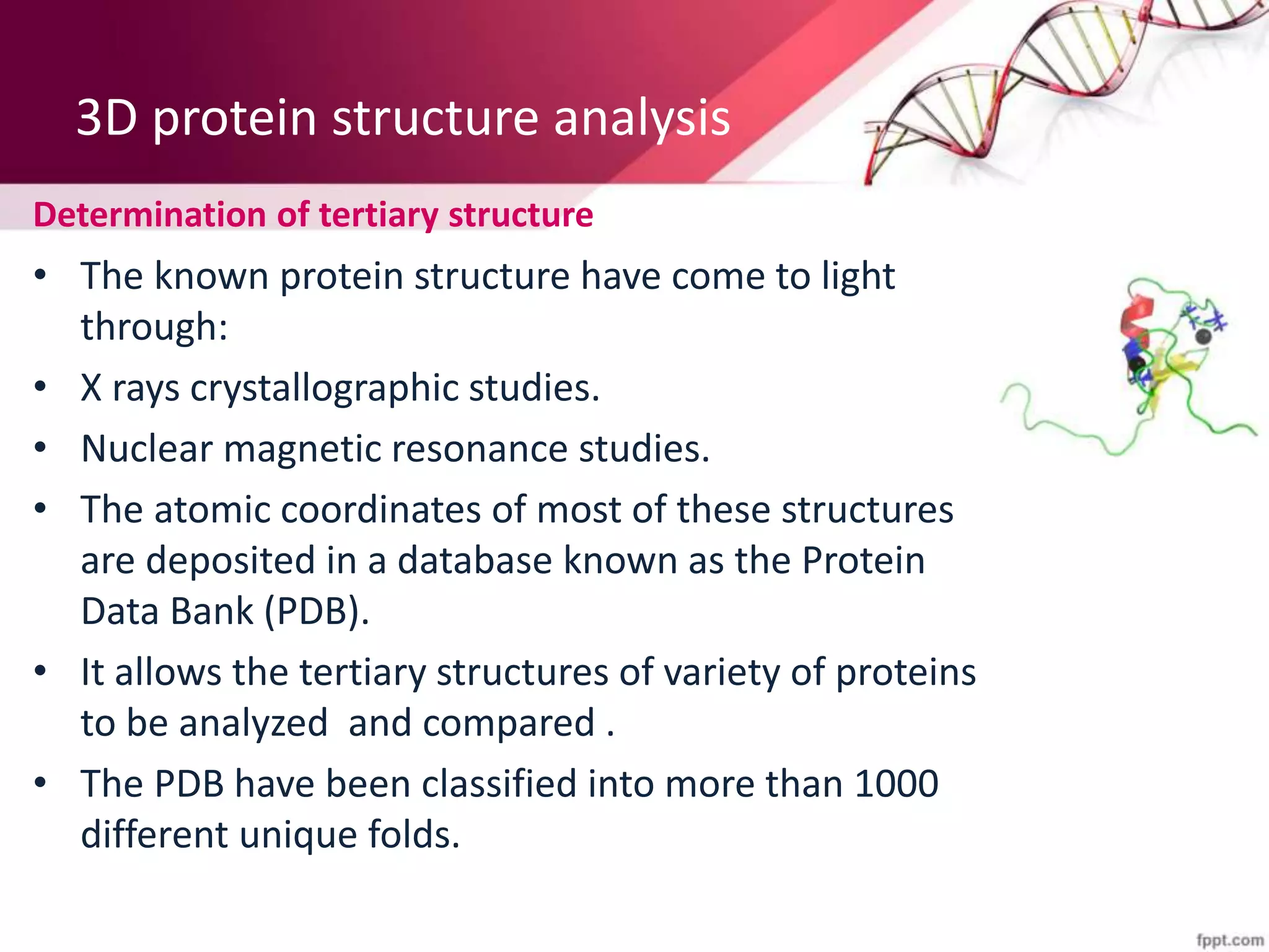 Protein Structure Analysis Pptx Chemistry Science