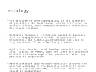 lung suppuration and diseases - Pulmonolgy.pptx
