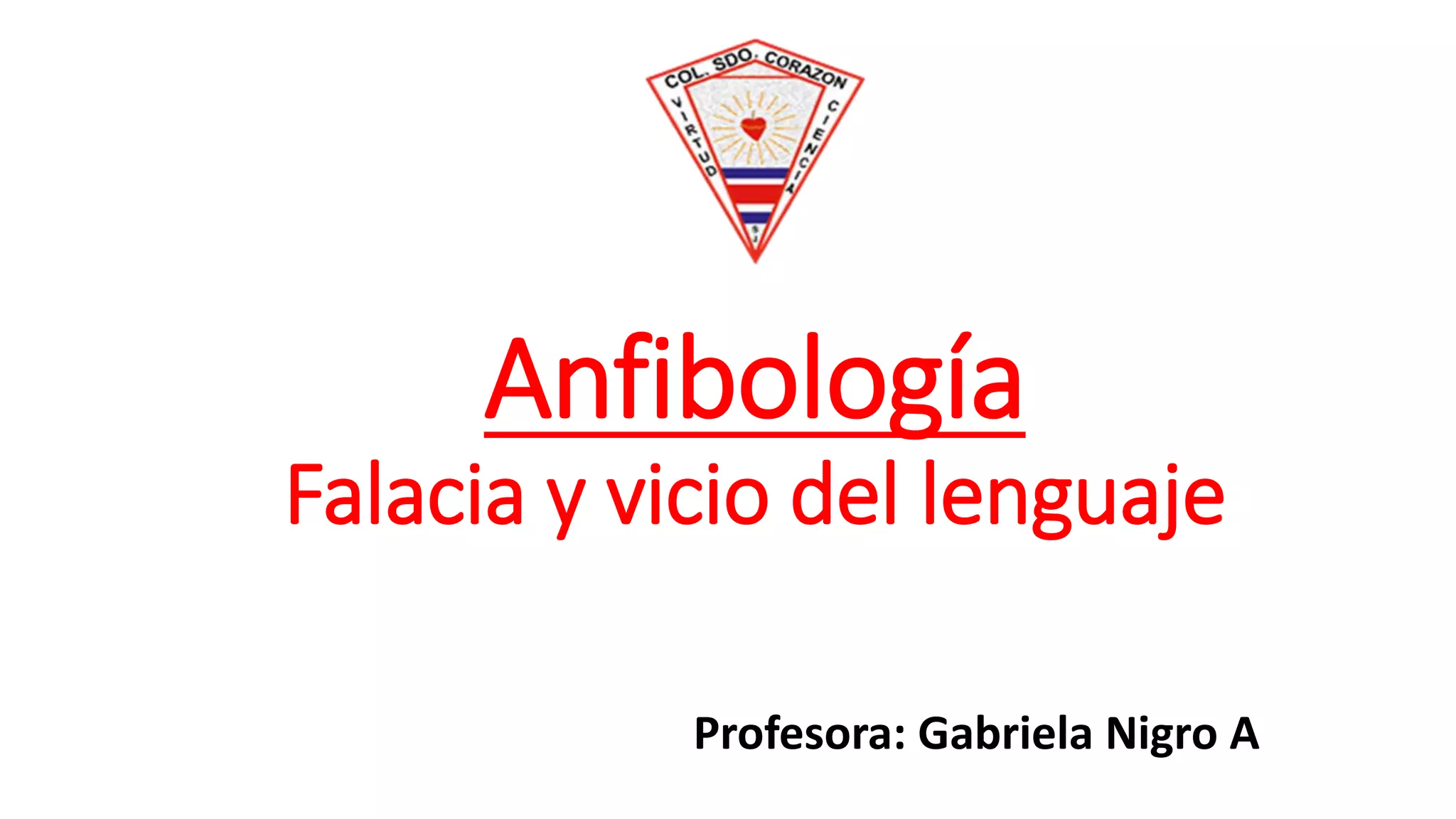Anfibología: falacia y vicio del lenguaje | PPT