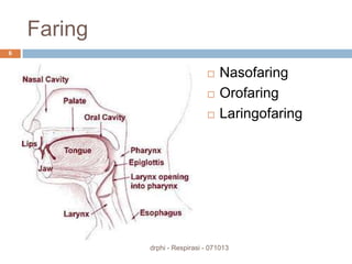 Anatomi Fisiologi Sistem Pernafasan | PPTX
