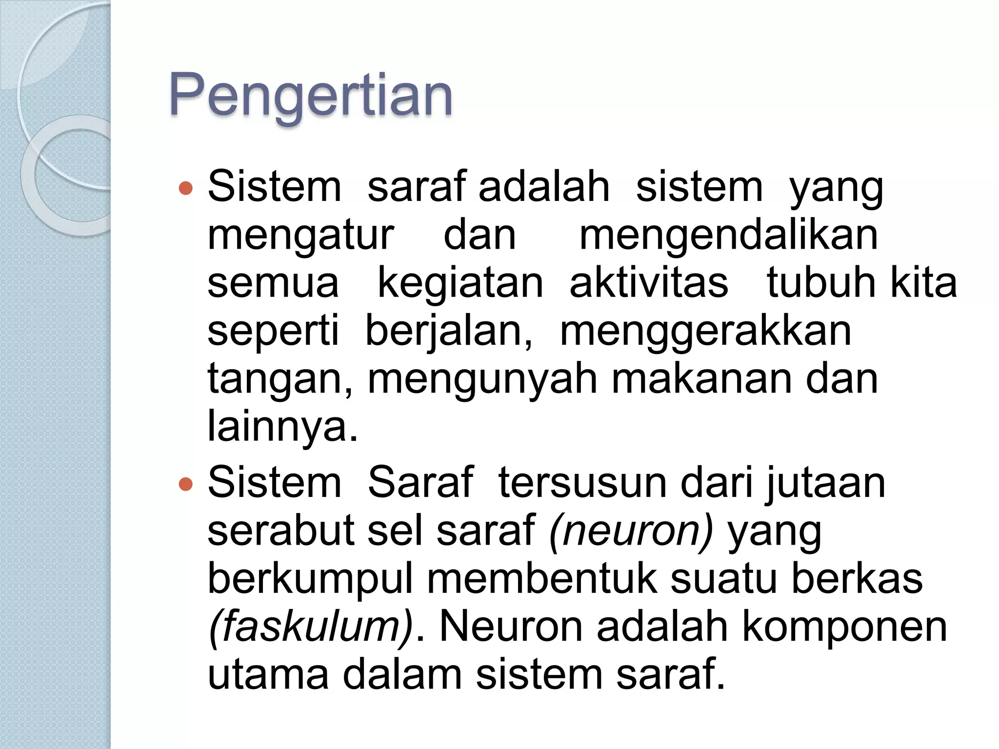 Anatomi fisiologi sistem-saraf | PPTX