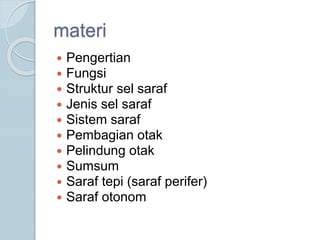 Anatomi fisiologi sistem-saraf | PPTX