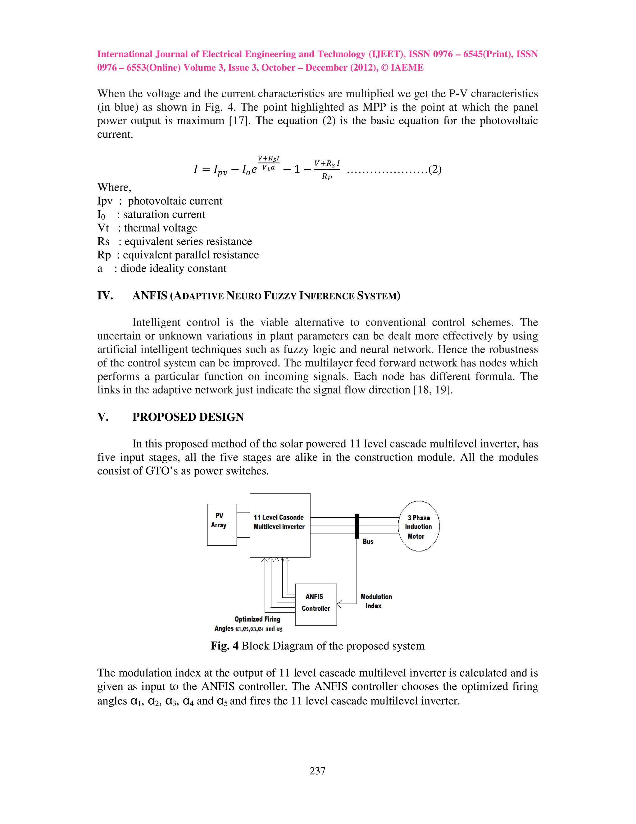 Anfis controller for solar powered cascade multilevel inverter 2 | PDF