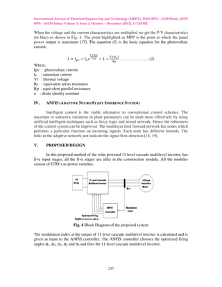Anfis controller for solar powered cascade multilevel inverter 2 | PDF