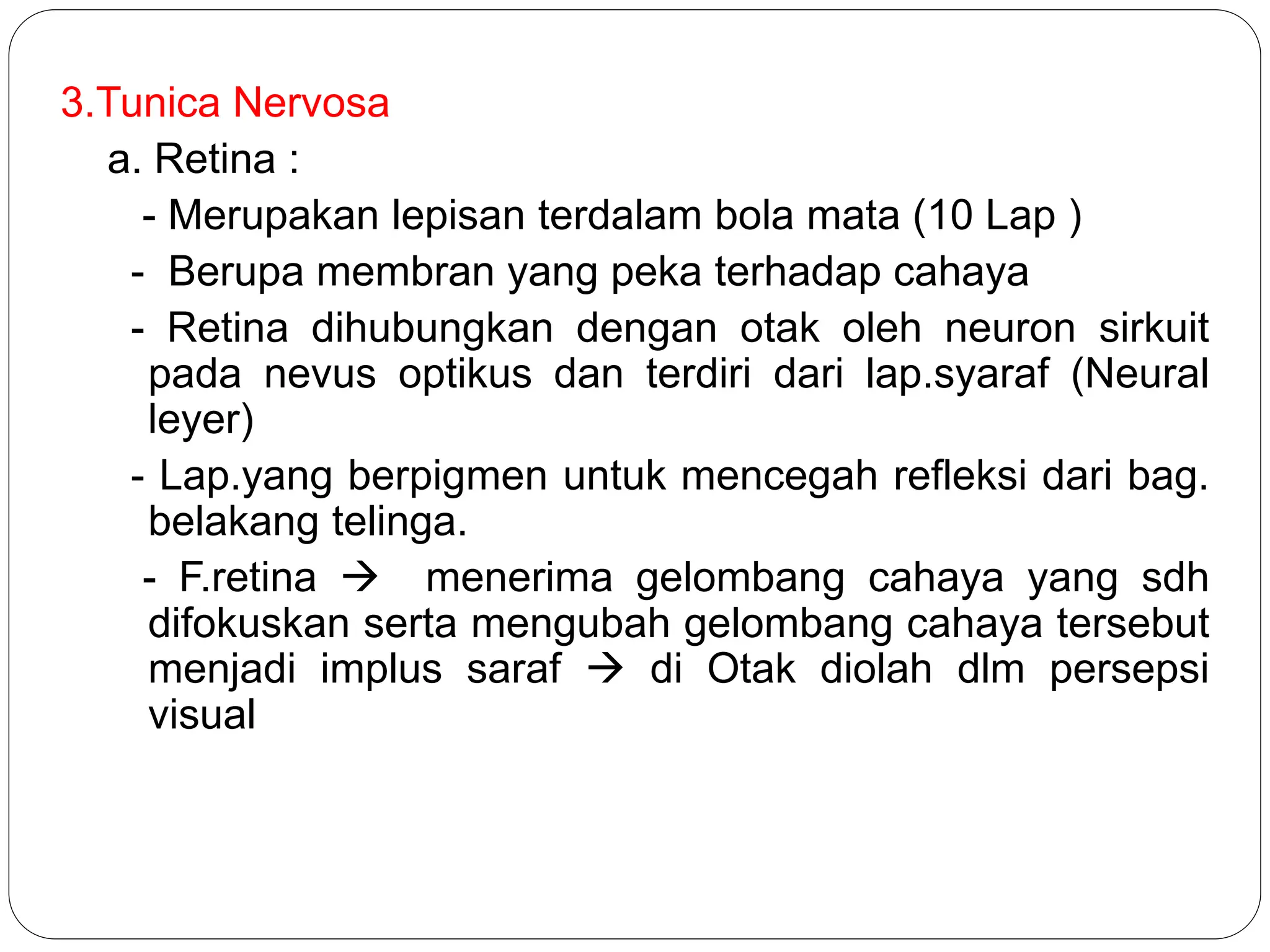 Anatomi dan fisiologi sistem pengindraan | PPT