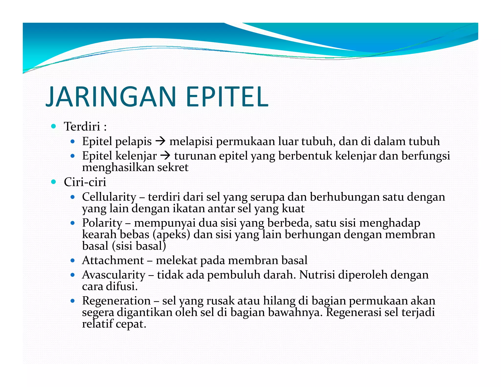 Anfiswan k2-1 - jaringan epitel | PDF