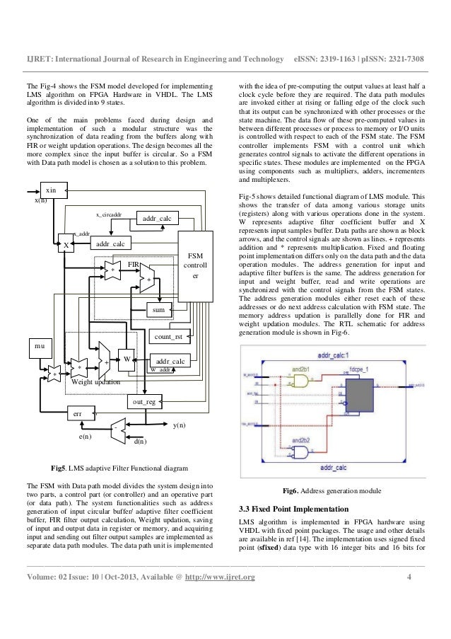 An Fpga Implementation Of The Lms Adaptive Filter