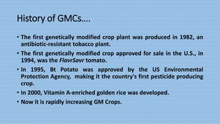 Genetically Modified Crop Production. | PPTX